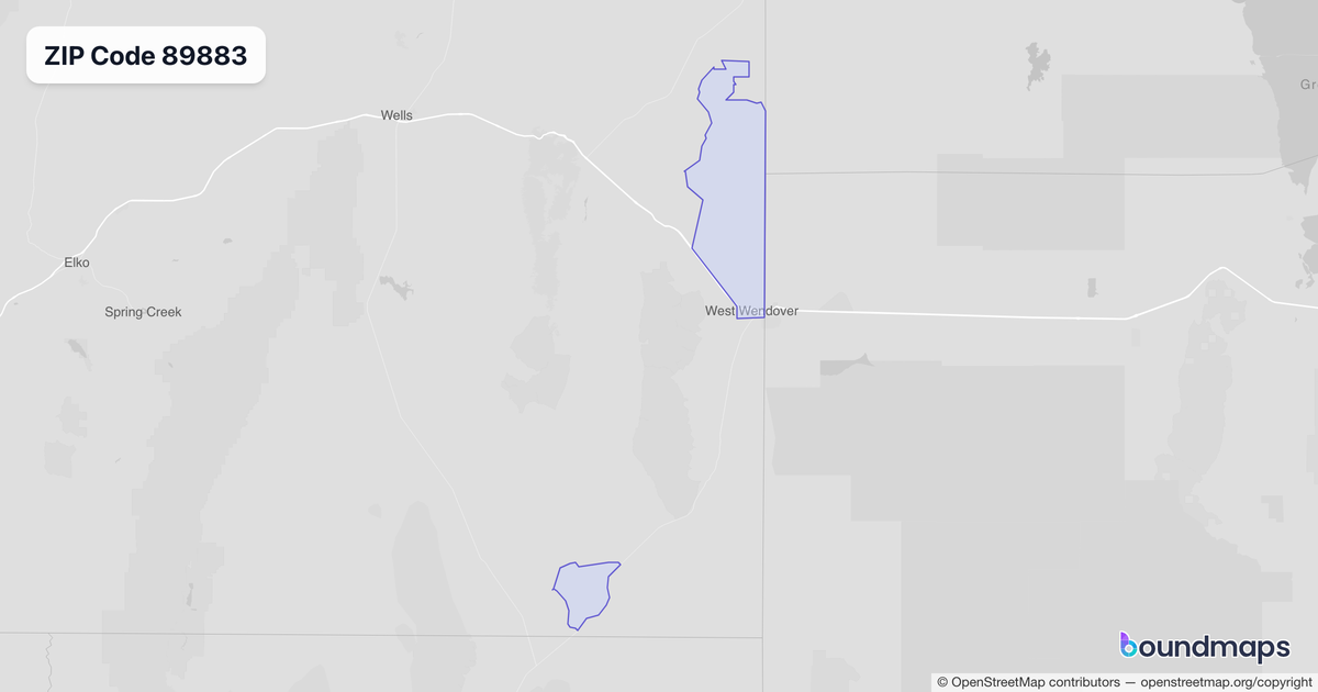 ZIP Code 89883 – KML Boundary File Download (Free)