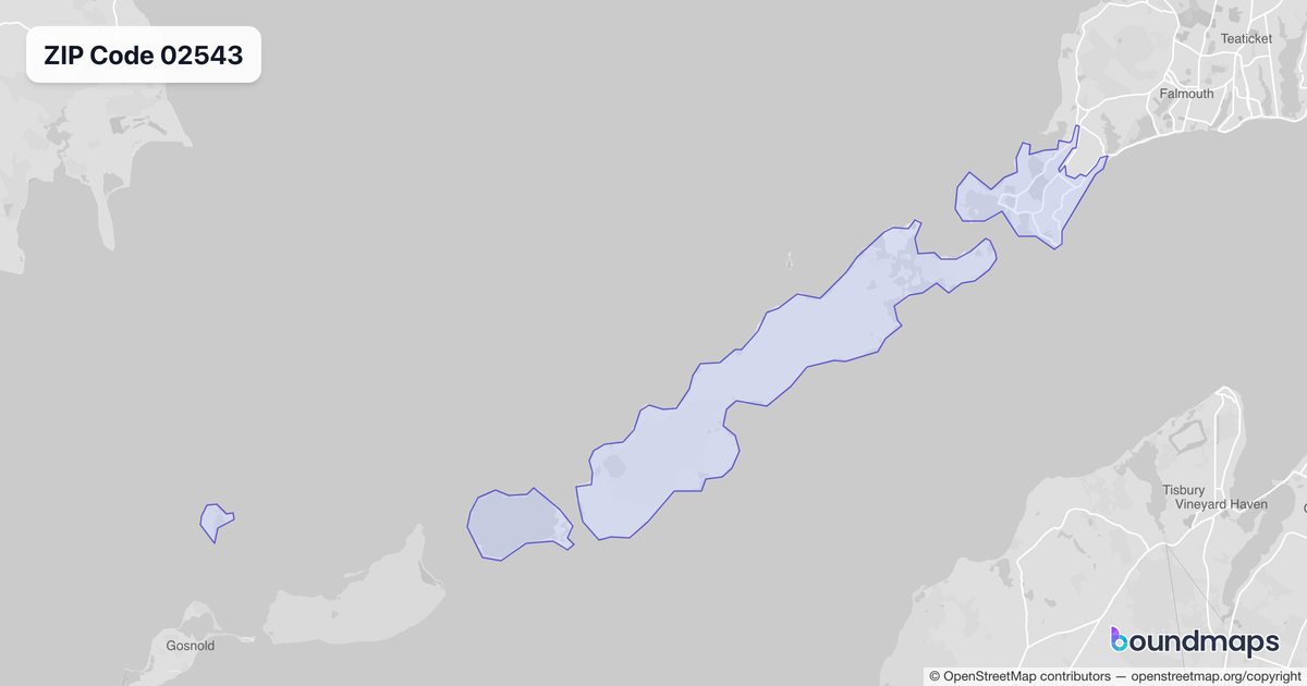 ZIP Code 02543 – KML Boundary File Download (Free)