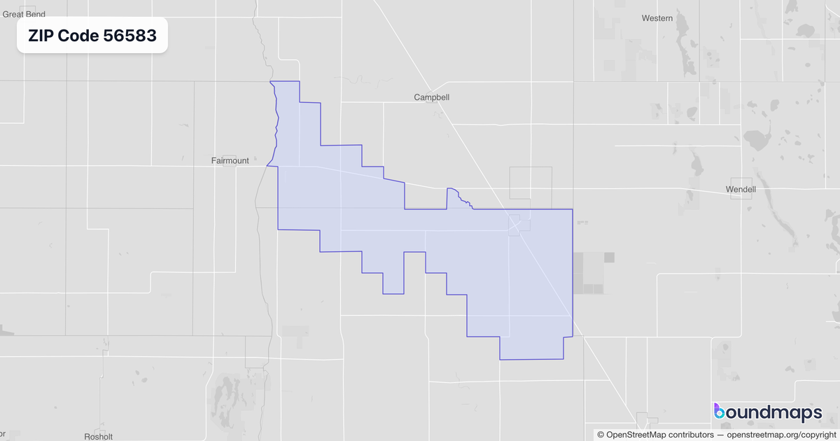 ZIP Code 56583 – KML Boundary File Download (Free)
