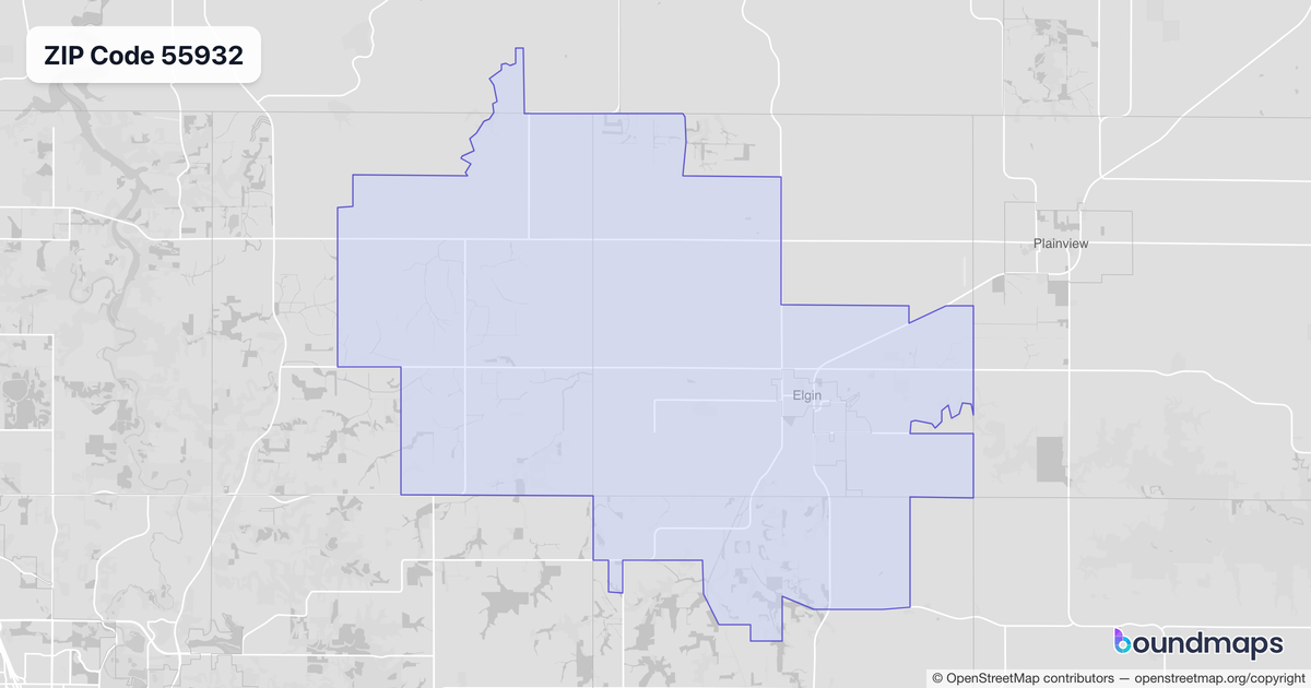 ZIP Code 55932 – KML Boundary File Download (Free)