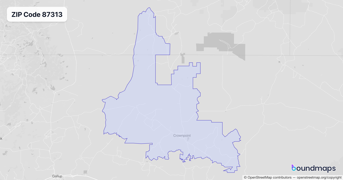 ZIP Code 87313 – KML Boundary File Download (Free)