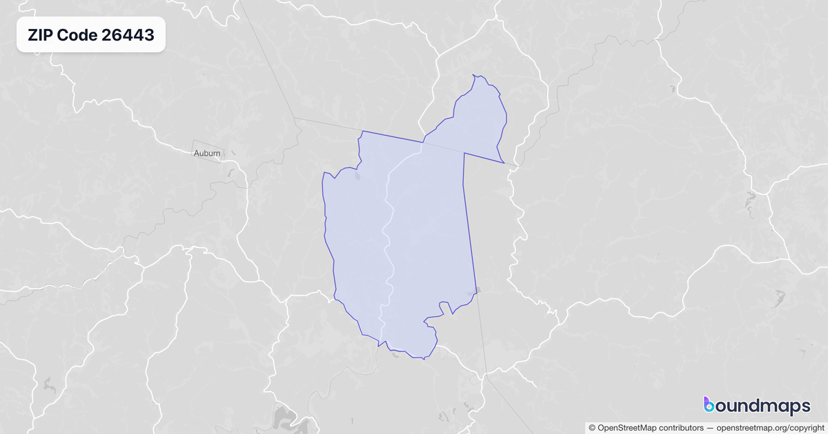 ZIP Code 26443 – KML Boundary File Download (Free)