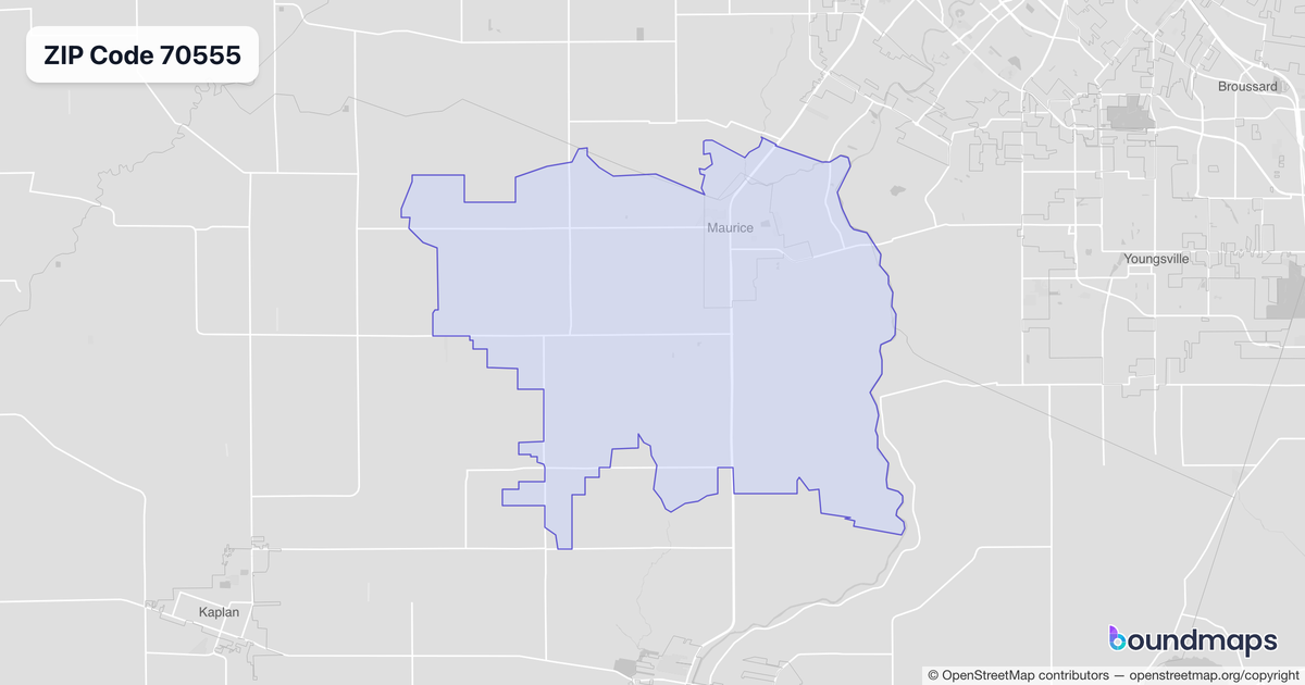 ZIP Code 70555 – KML Boundary File Download (Free)